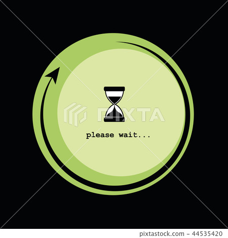 loading please wait infographic with hourglass... - Stock Illustration ...