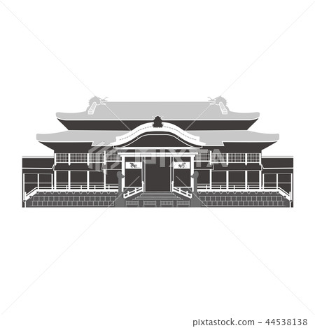 Shuri Castle silhouette - Stock Illustration [44538138] - PIXTA