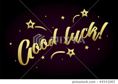 Good luck. Beautiful greeting card poster,... - Stock Illustration ...