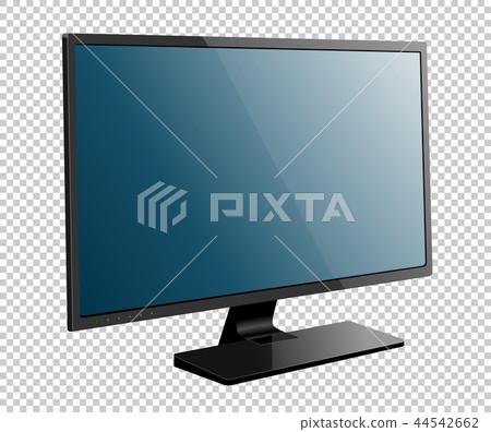 Realistic TV screen. Modern stylish lcd panel - Stock Illustration ...