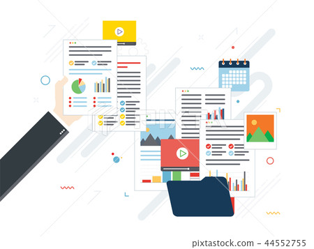 Business paperwork organization concept. - Stock Illustration [44552755 ...
