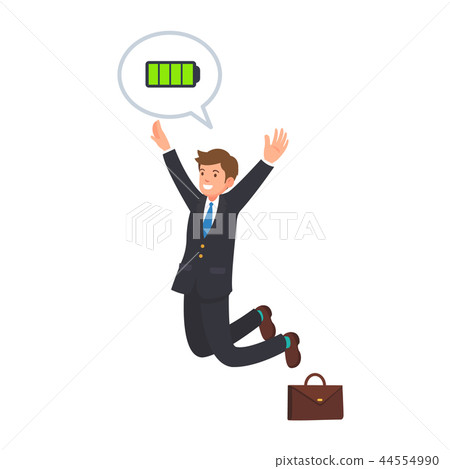 Full of power energy businessman cartoon vector - Stock Illustration ...