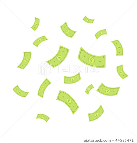 flying cash money bank notes vector - Stock Illustration [44555471] - PIXTA