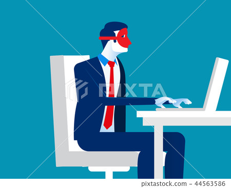 Conceal. Man wearing mask play computer. - Stock Illustration [44563586 ...