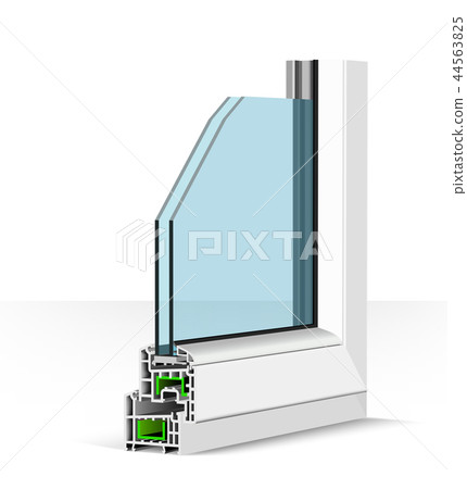3d plastic window profile. Vector illustration... - Stock Illustration ...