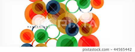 Overlapping circles design background - Stock Illustration [44565442 ...