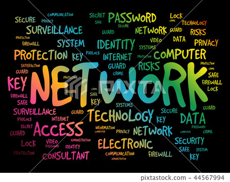 Network word cloud collage - Stock Illustration [44567994] - PIXTA