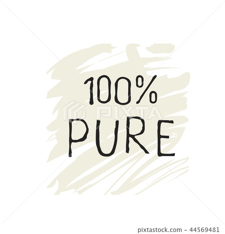 100 Pure label and high quality product badges.... - Stock Illustration ...
