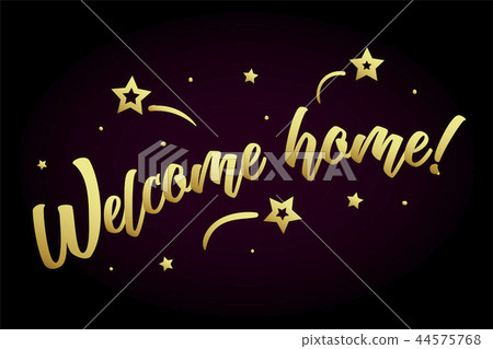 Welcome home. Beautiful greeting card poster,... - Stock Illustration ...
