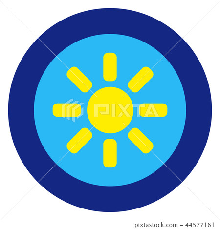Sun Logo Blue Sky Round Emblem - Stock Illustration [44577161] - PIXTA