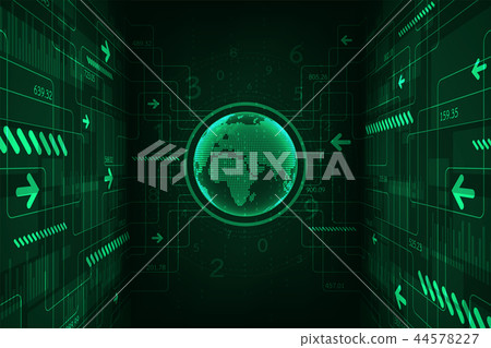 The digital world source of information. - Stock Illustration [44578227 ...