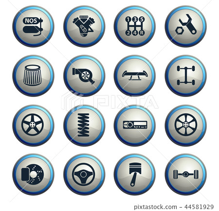 auto tuning icon set-插圖素材 [44581929] - PIXTA圖庫