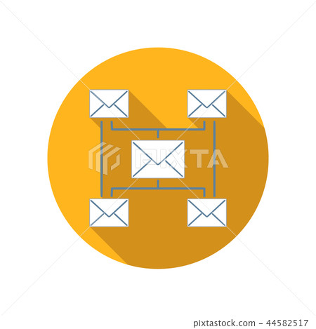 Incoming and outgoing messages flat icon - Stock Illustration [44582517 ...
