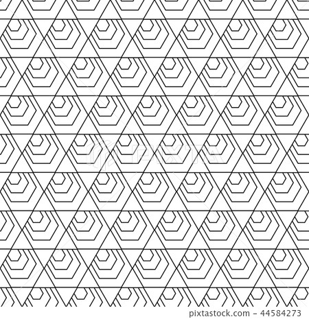 Seamless hexagons and diamonds pattern. - Stock Illustration [44584273 ...