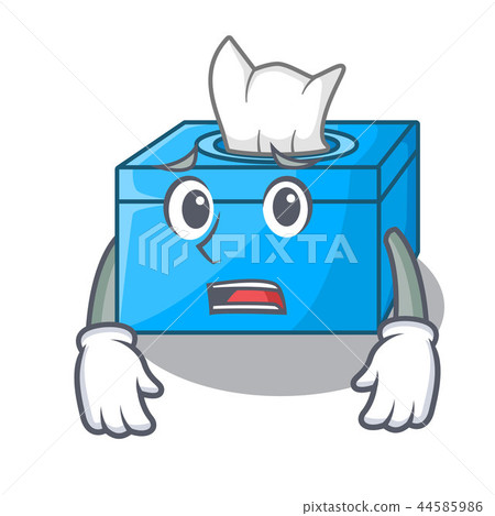 Afraid cartoon tissue box on a sideboard - Stock Illustration [44585986 ...