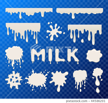 Milk splat collection - Stock Illustration [44586201] - PIXTA
