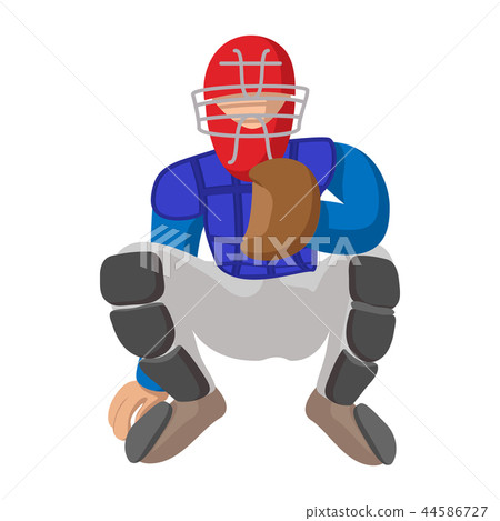 Baseball catcher cartoon icon - Stock Illustration [44586727] - PIXTA