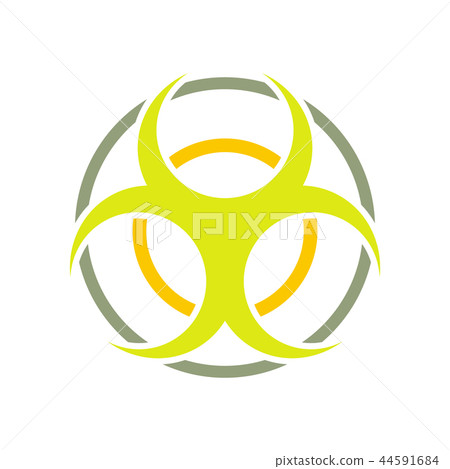 Biohazard sign round flat icon - Stock Illustration [44591684] - PIXTA