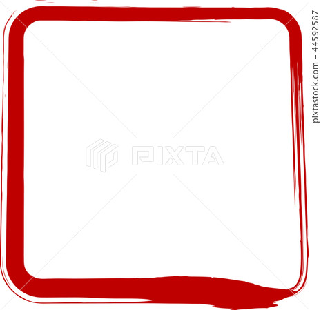 Circle square red brush character - Stock Illustration [44592587] - PIXTA