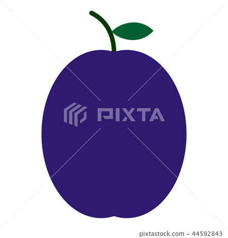 Plum flat icon - Stock Illustration [44592843] - PIXTA