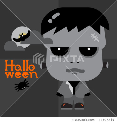 HAPPY HALLOWEEN FRANK MONSTER - Stock Illustration [44597815] - PIXTA
