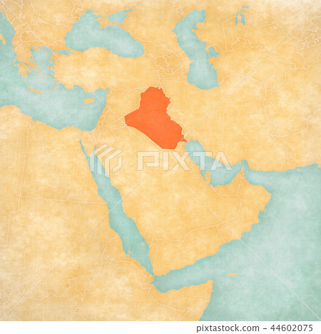Map of Middle East - Iraq - Stock Illustration [44602075] - PIXTA