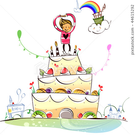 Happiness, life, illustration - Stock Illustration [44615292] - PIXTA