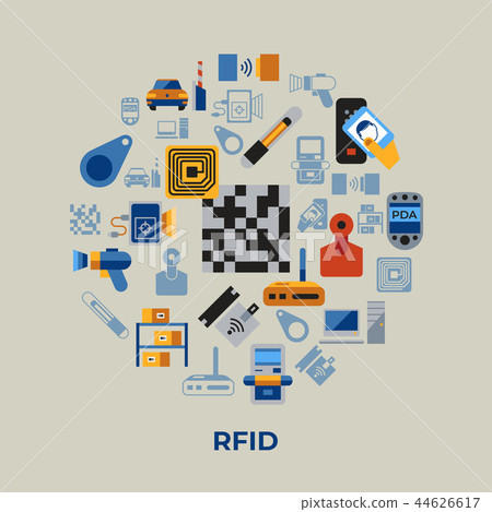 Digital vector rfid radio-插圖素材 [44626617] - PIXTA圖庫