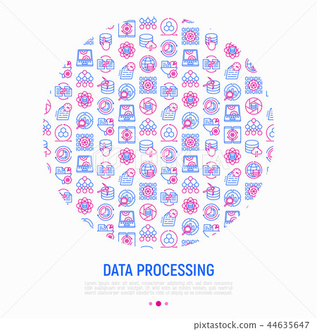 Data processing concept in circle - Stock Illustration [44635647] - PIXTA