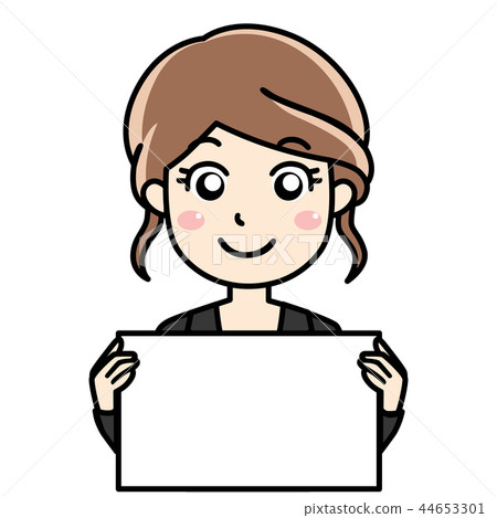 Information introduction signboard of female... - Stock Illustration ...