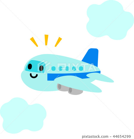 Smiling airplane character - Stock Illustration [44654299] - PIXTA