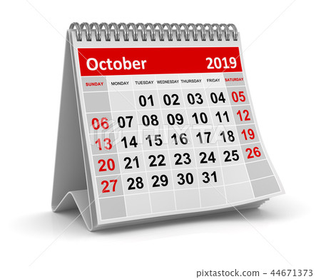 October 2019 - Stock Illustration [44671373] - PIXTA