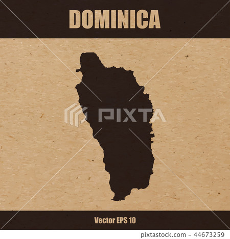 Detailed map of Dominica on craft paper - Stock Illustration [44673259 ...