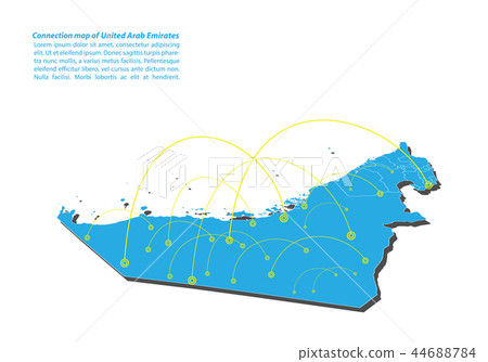 Modern of Map connections network-插圖素材 [44688784] - PIXTA圖庫