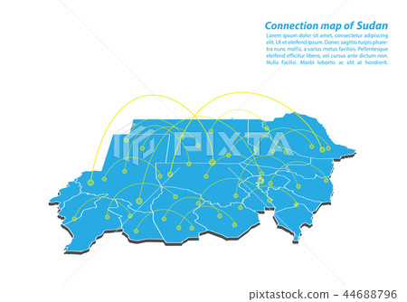 Modern of Map connections network - Stock Illustration [44688796] - PIXTA