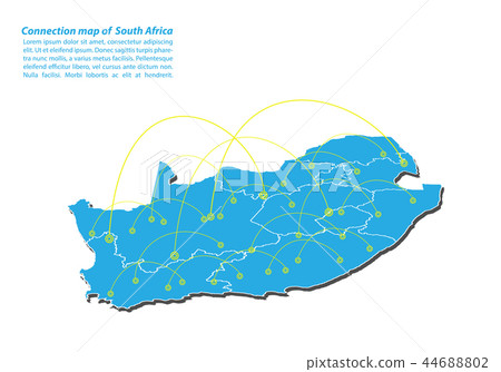 Modern of Map connections network - Stock Illustration [44688802] - PIXTA
