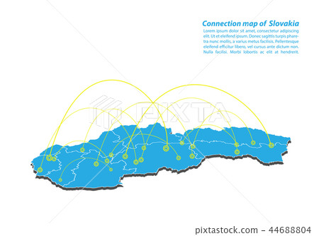 Modern of Map connections network - Stock Illustration [44688804] - PIXTA