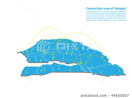 Modern of Map connections network - Stock Illustration [44688807] - PIXTA