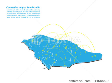 Modern of Map connections network - Stock Illustration [44688808] - PIXTA