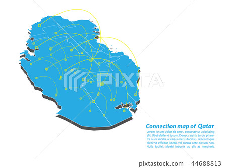Modern of Map connections network - Stock Illustration [44688813] - PIXTA