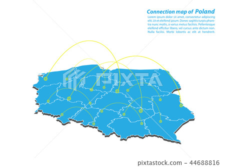 Modern of Map connections network - Stock Illustration [44688816] - PIXTA