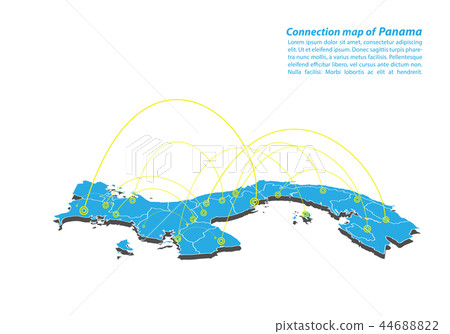 Modern of Map connections network - Stock Illustration [44688822] - PIXTA