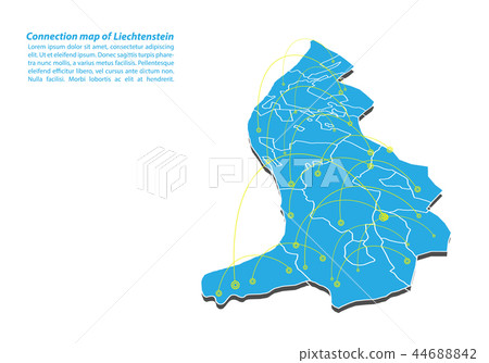 Modern of Map connections network - Stock Illustration [44688842] - PIXTA
