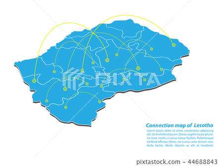 Modern of Map connections network - Stock Illustration [44688843] - PIXTA