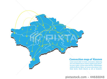 Modern of Map connections network - Stock Illustration [44688848] - PIXTA
