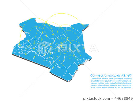 Modern of Map connections network - Stock Illustration [44688849] - PIXTA