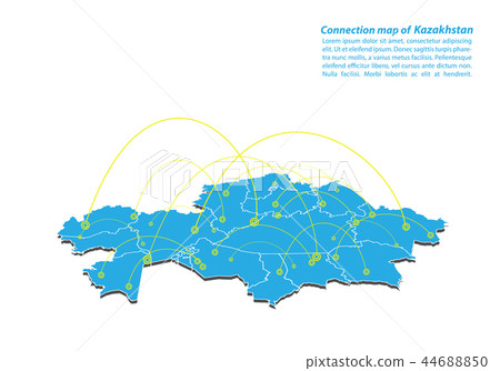 Modern of Map connections network-插圖素材 [44688850] - PIXTA圖庫