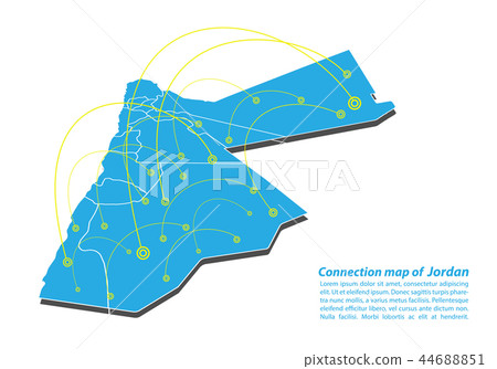 Modern of Map connections network - Stock Illustration [44688851] - PIXTA
