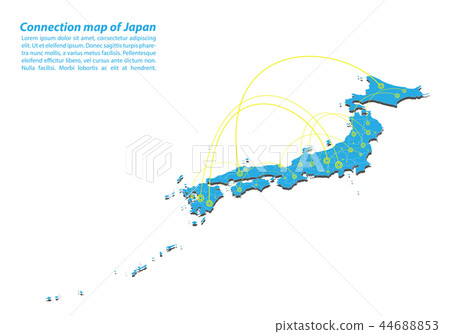 Modern of Map connections network - Stock Illustration [44688853] - PIXTA