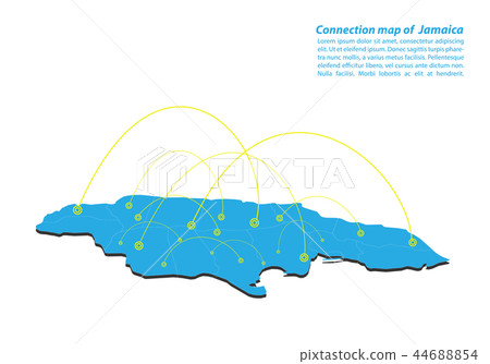 Modern of Map connections network - Stock Illustration [44688854] - PIXTA